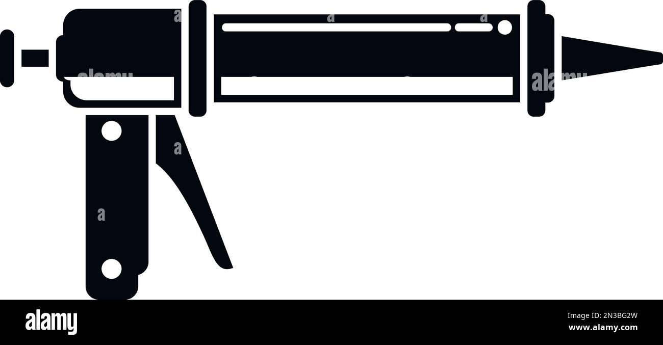 Craft pistol icon simple vector. Silicone tube. Construction silicone ...