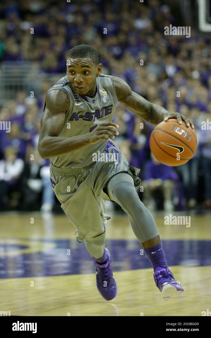Kansas State guard Jevon Thomas (1) during the first half of an NCAA ...