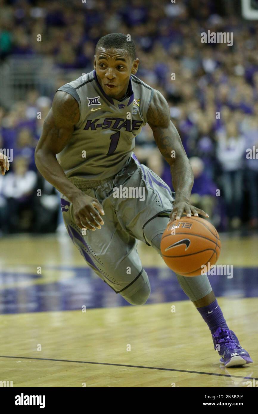 Kansas State guard Jevon Thomas (1) during the first half of an NCAA ...