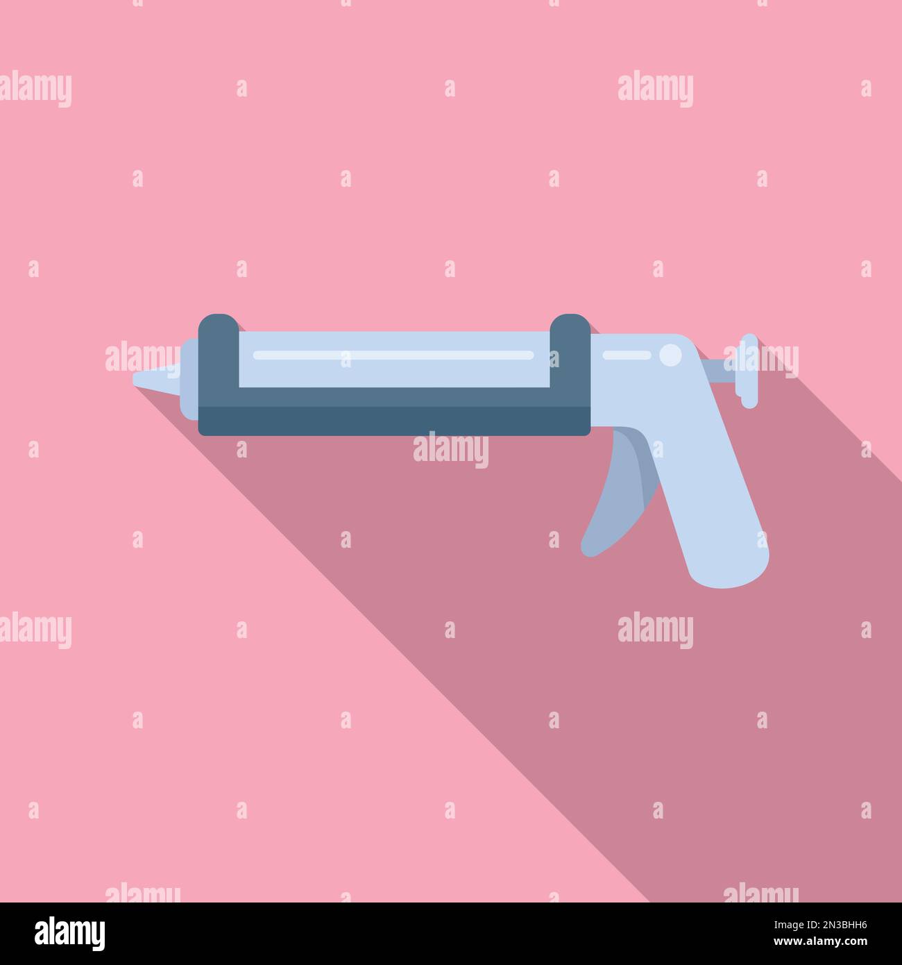 Acrylic silicone caulk gun icon flat vector. Glue silicon. Home ...