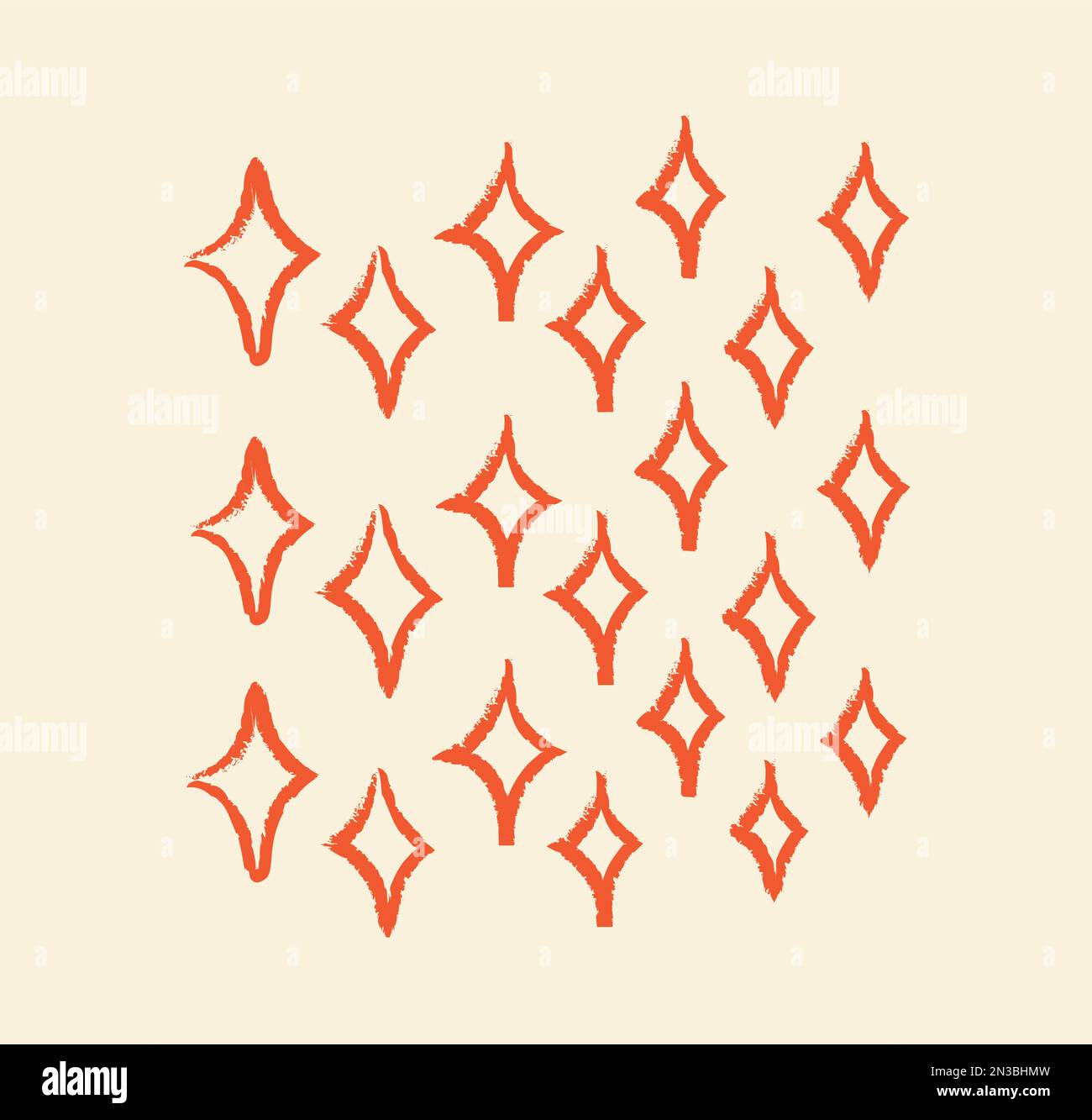 Red sketch rhombus set Stock Vector Image & Art - Alamy