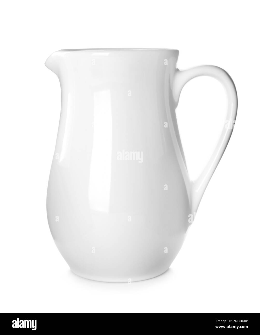 New beautiful ceramic jug isolated on white Stock Photo - Alamy