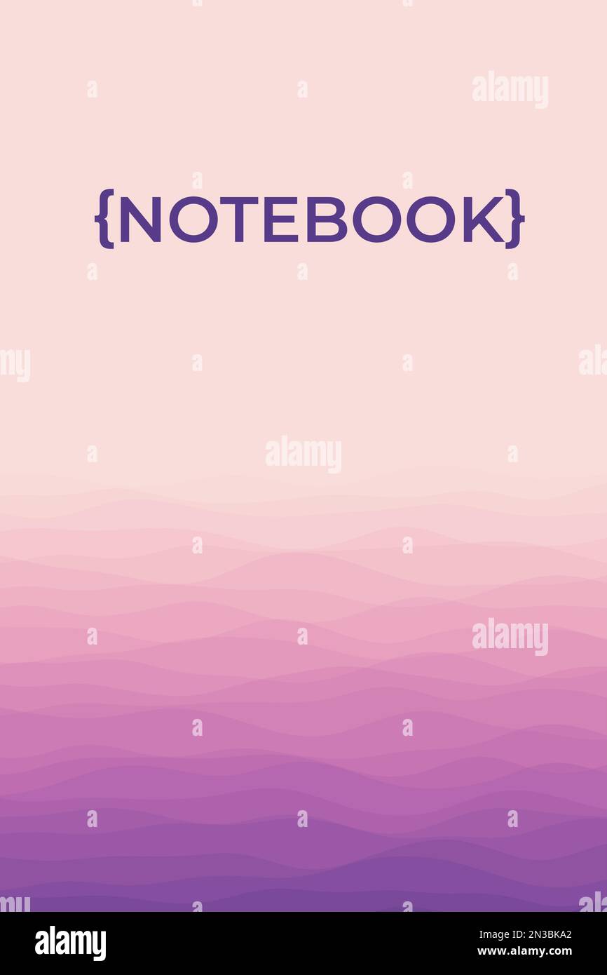 Cover page template. Page template with soft curves in purple orange ...