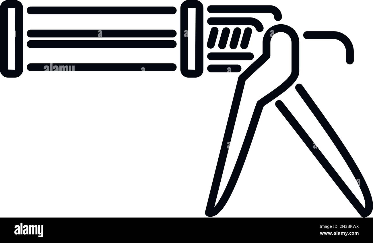 Home silicone caulk gun icon outline vector. Sealant tube. Construction ...