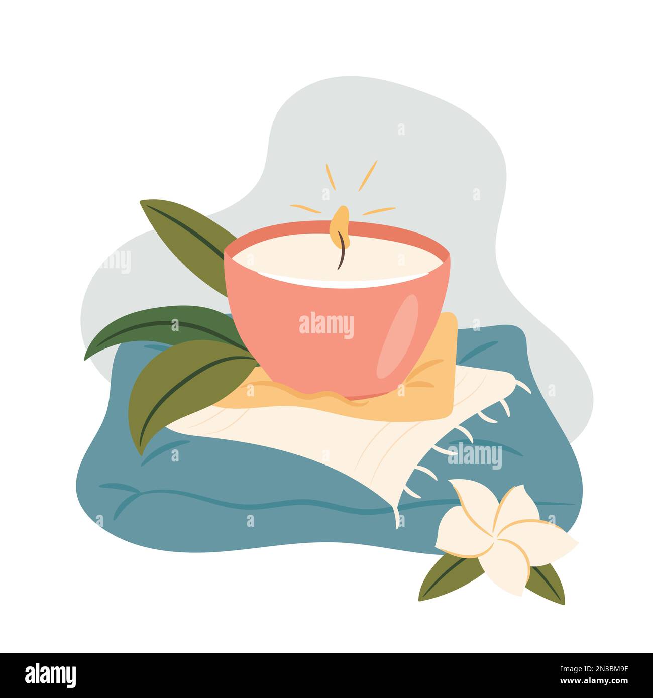 Spa bath relaxation concept, vector illustration Stock Vector Image ...