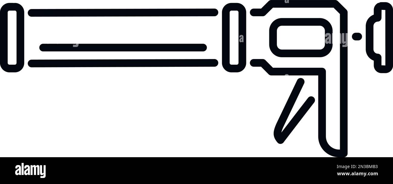 Silicon gun icon outline vector. Silicone tube. Home building Stock ...