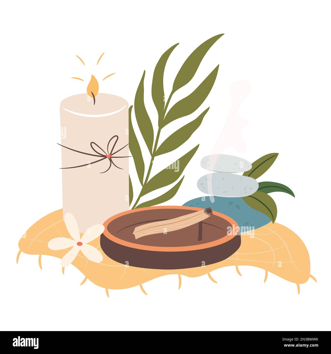 Aroma therapy vector illustration. Relaxation concept Stock Vector ...