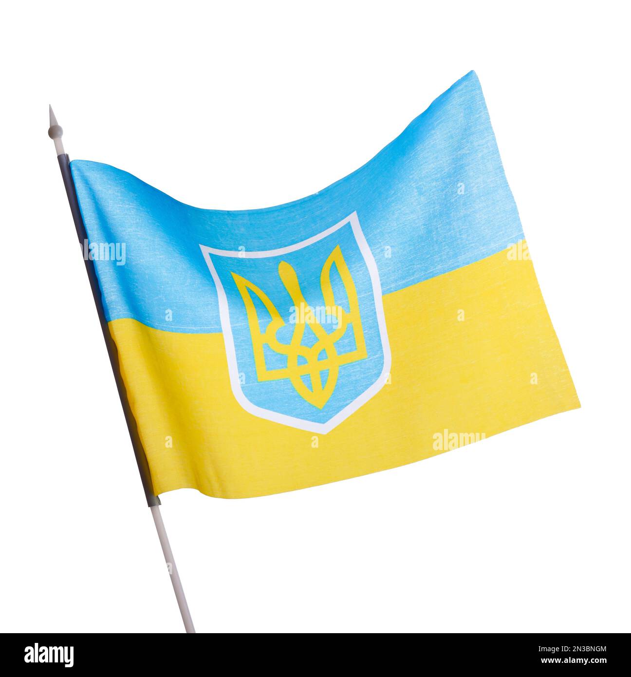National flag of Ukraine isolated on white Stock Photo - Alamy