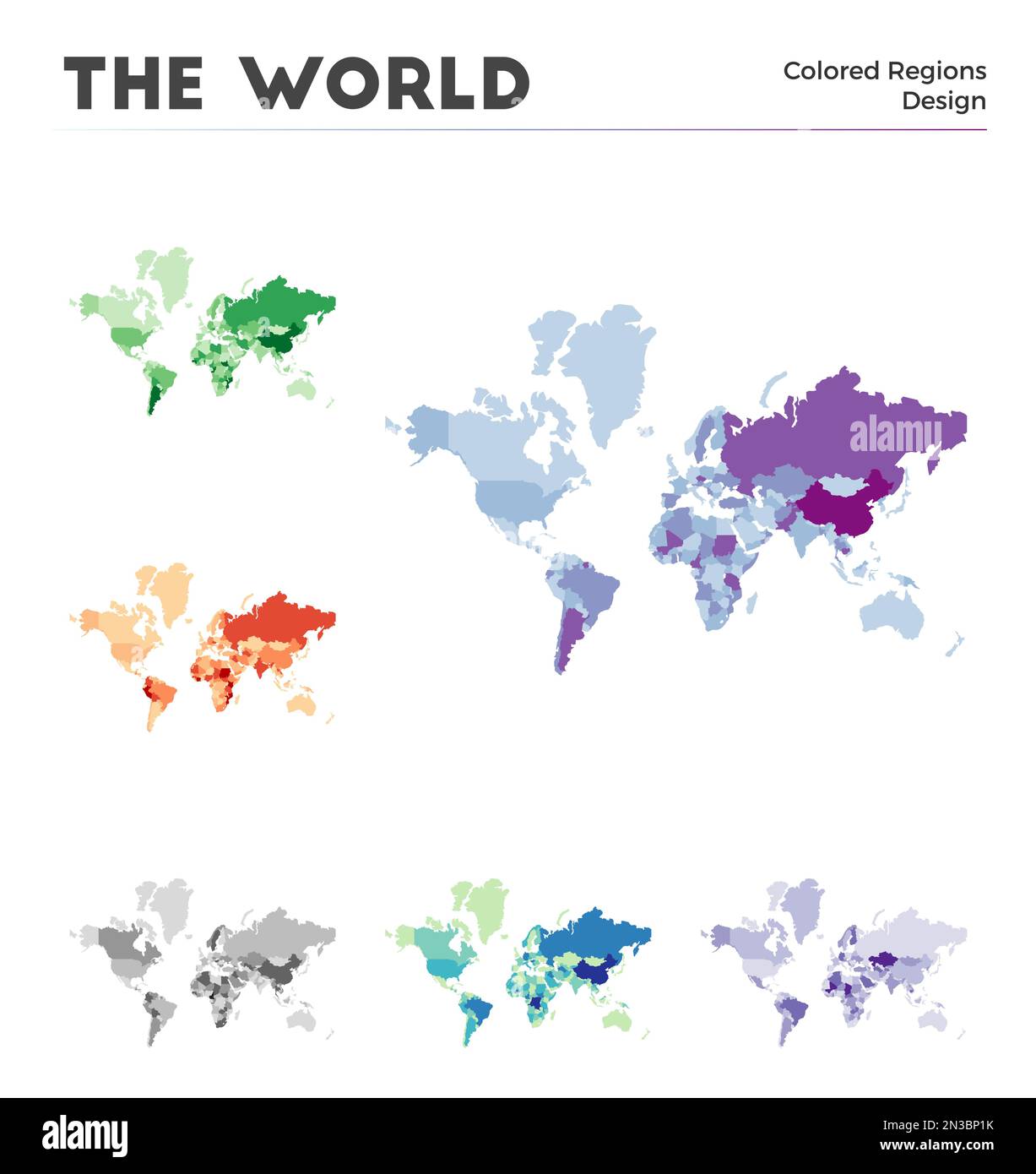 The World map collection. Borders of The World for your infographic ...