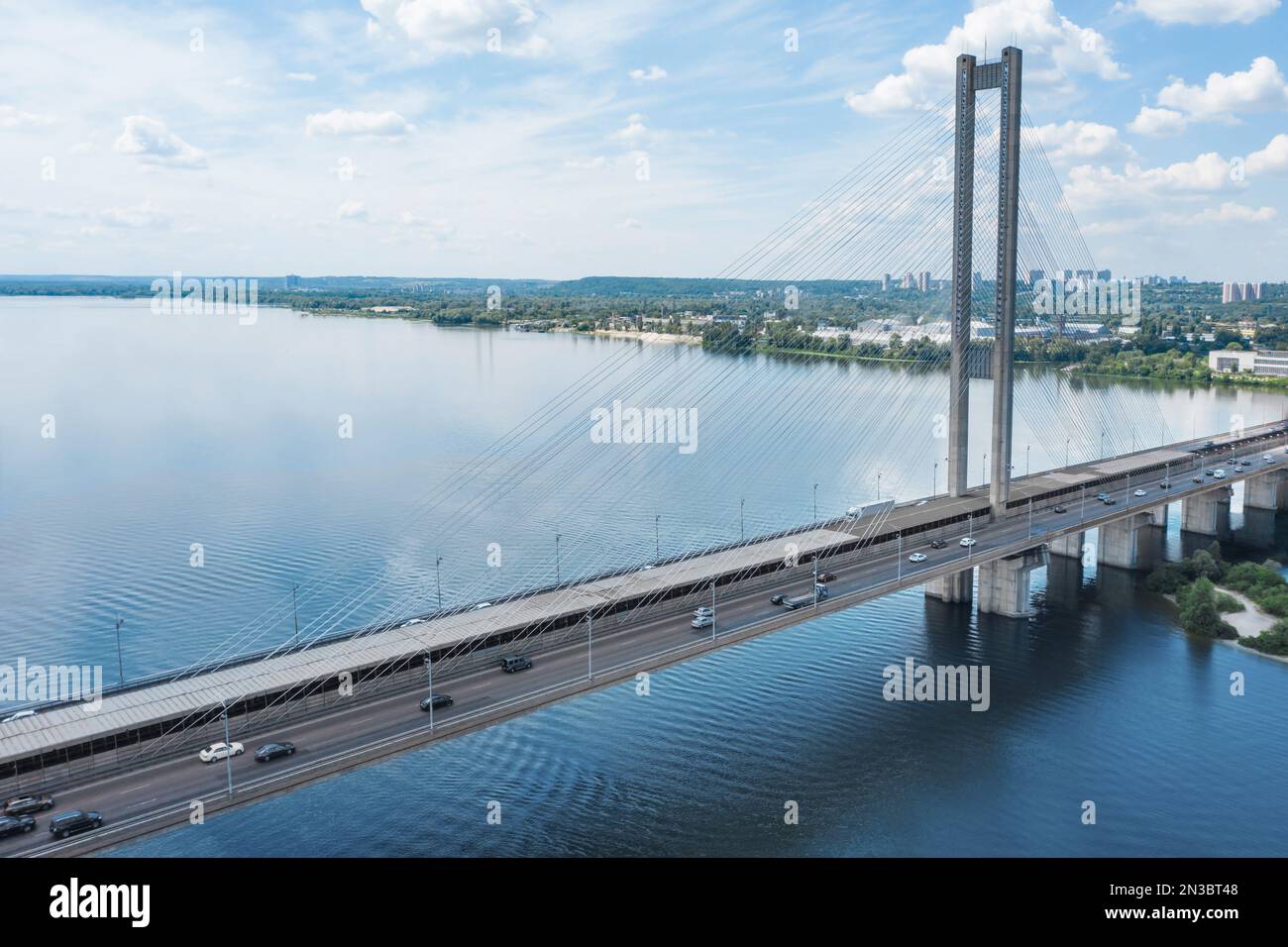 Beautiful flight over river bridge hi-res stock photography and images ...