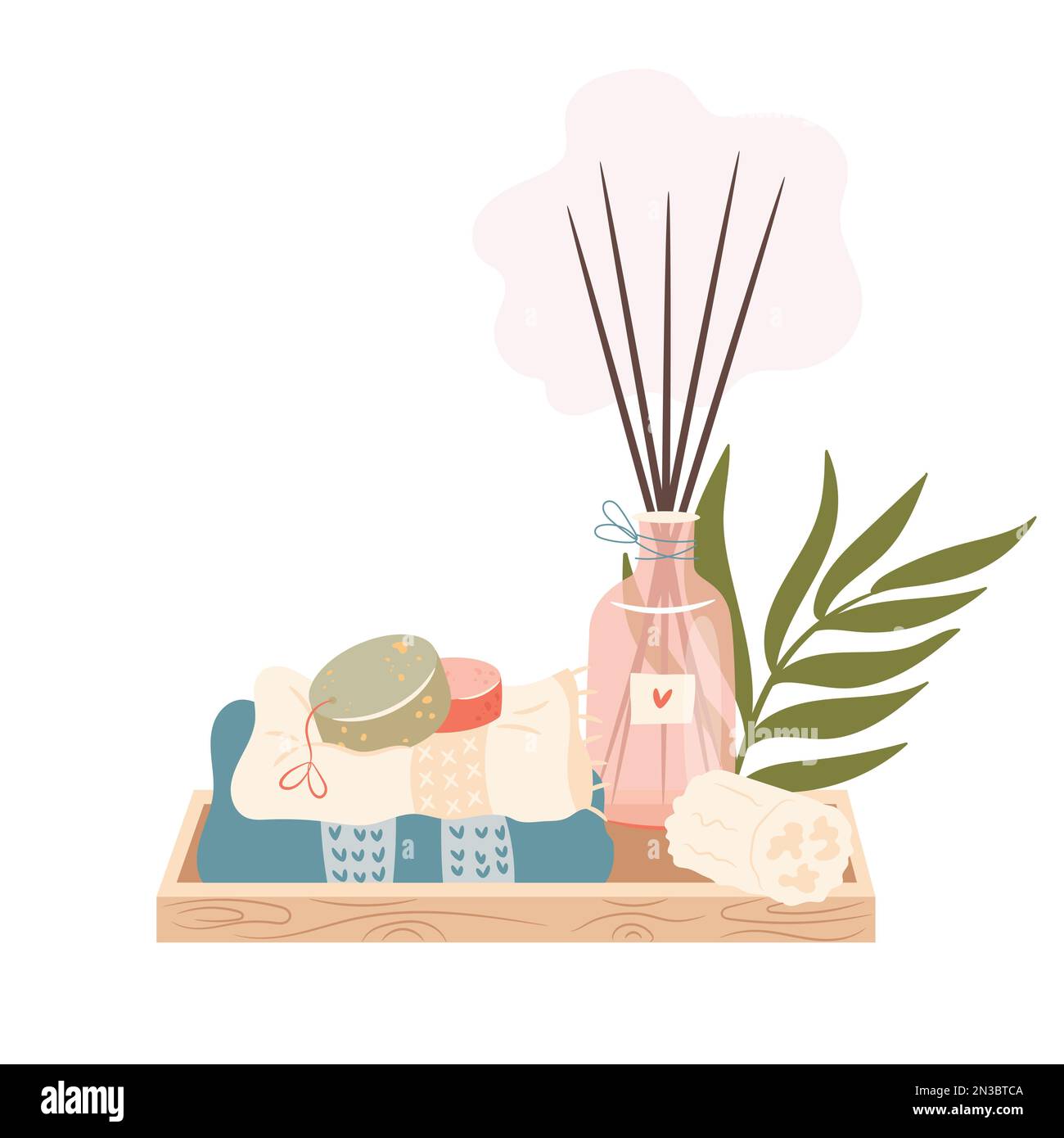 Spa bath relaxation concept, vector illustration Stock Vector Image ...