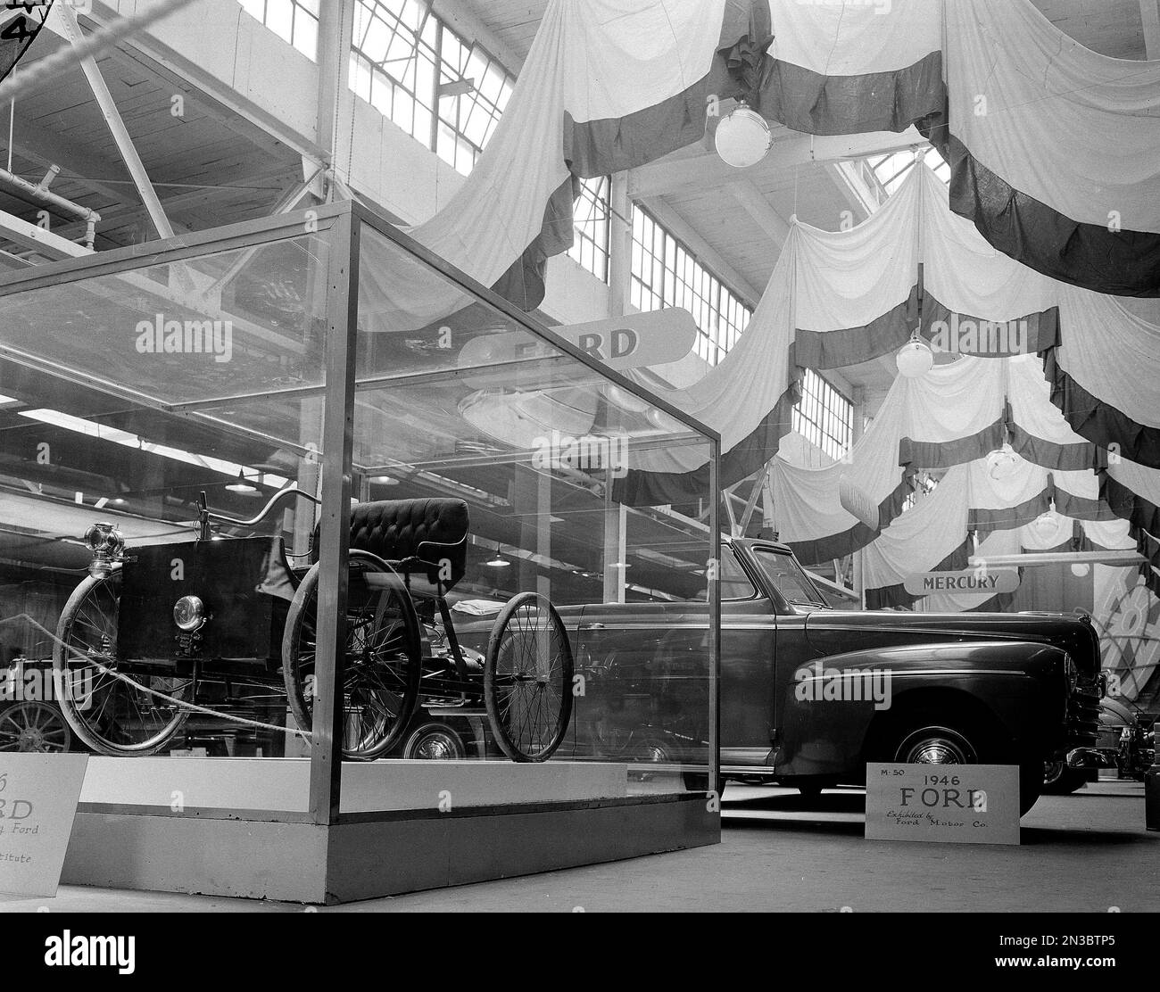 The first car built by Henry Ford and the super deluxe model of 1946 ...