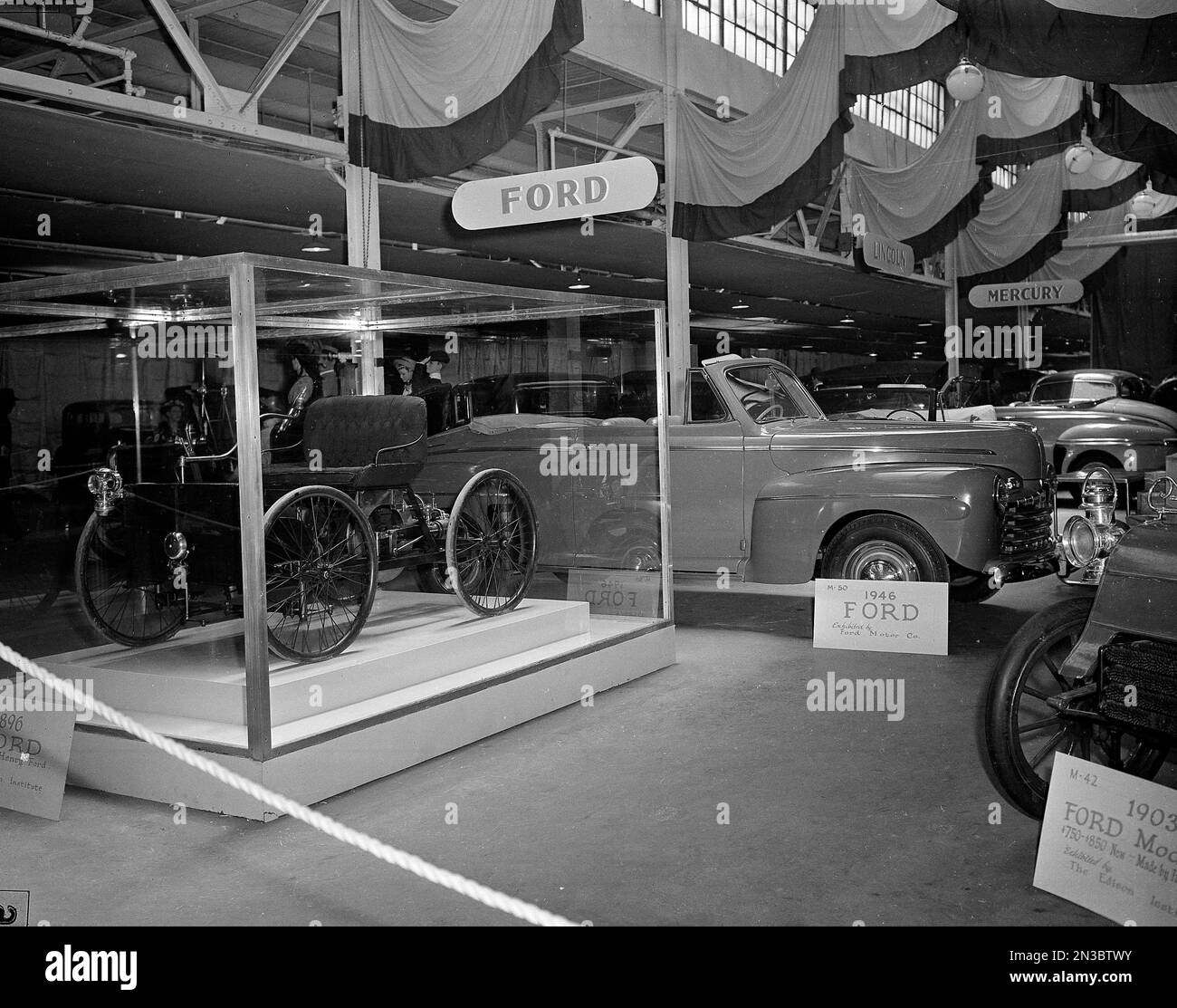 The first car built by Henry Ford and the super deluxe model of 1946 ...