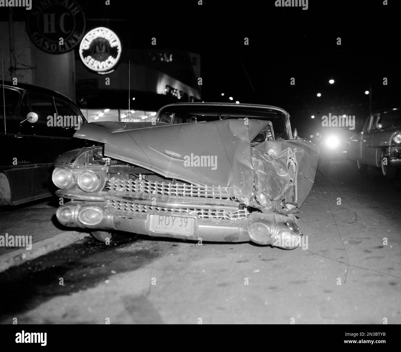 This is the car, shown Jan. 19, 1959 in which Roy Campanella was riding ...