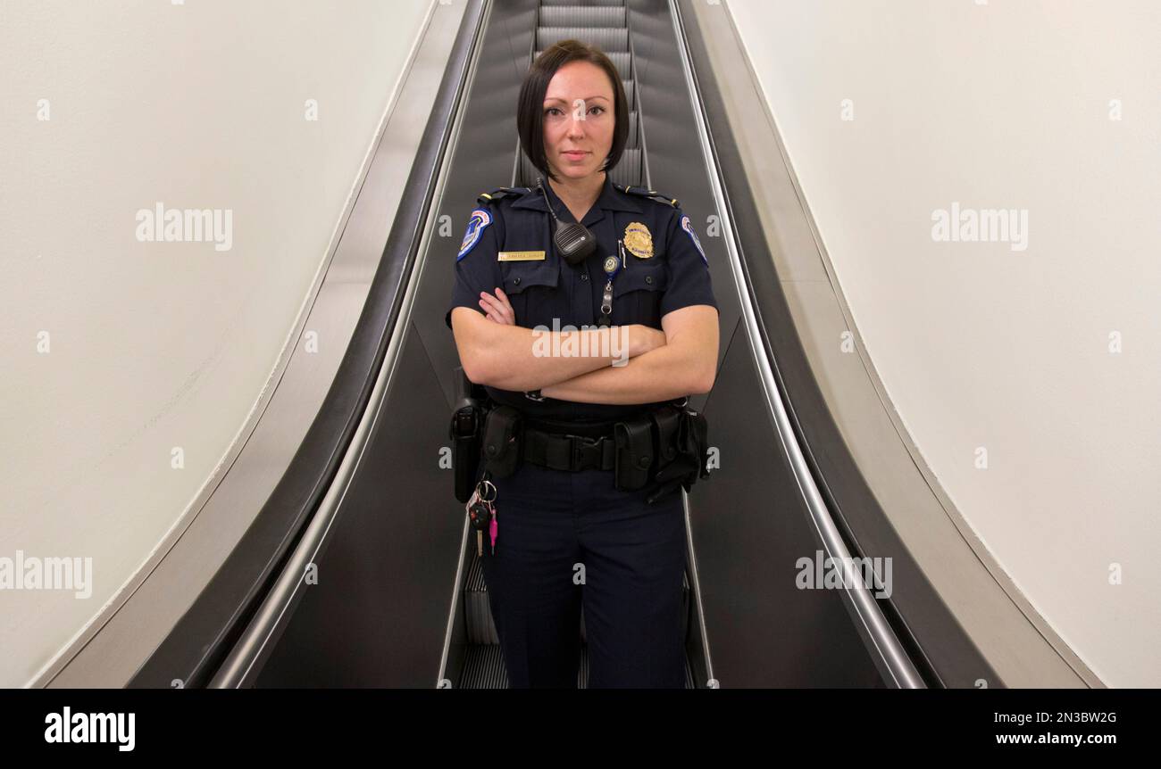 In this photo taken Oct. 3, 2012, Capitol Police officer Amanda Dunar ...