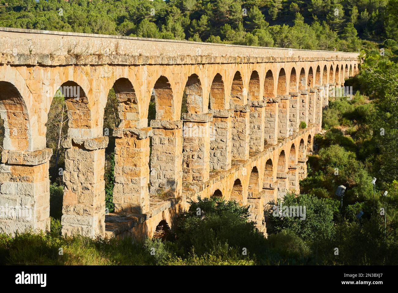 Old, Roman aqueduct, the Ferreres Aqueduct (Aqüeducte de les Ferreres ...