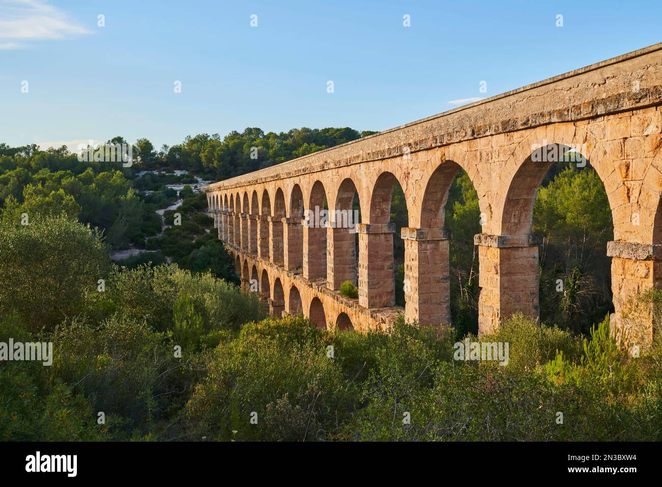 Old, Roman aqueduct, the Ferreres Aqueduct (Aqüeducte de les Ferreres ...