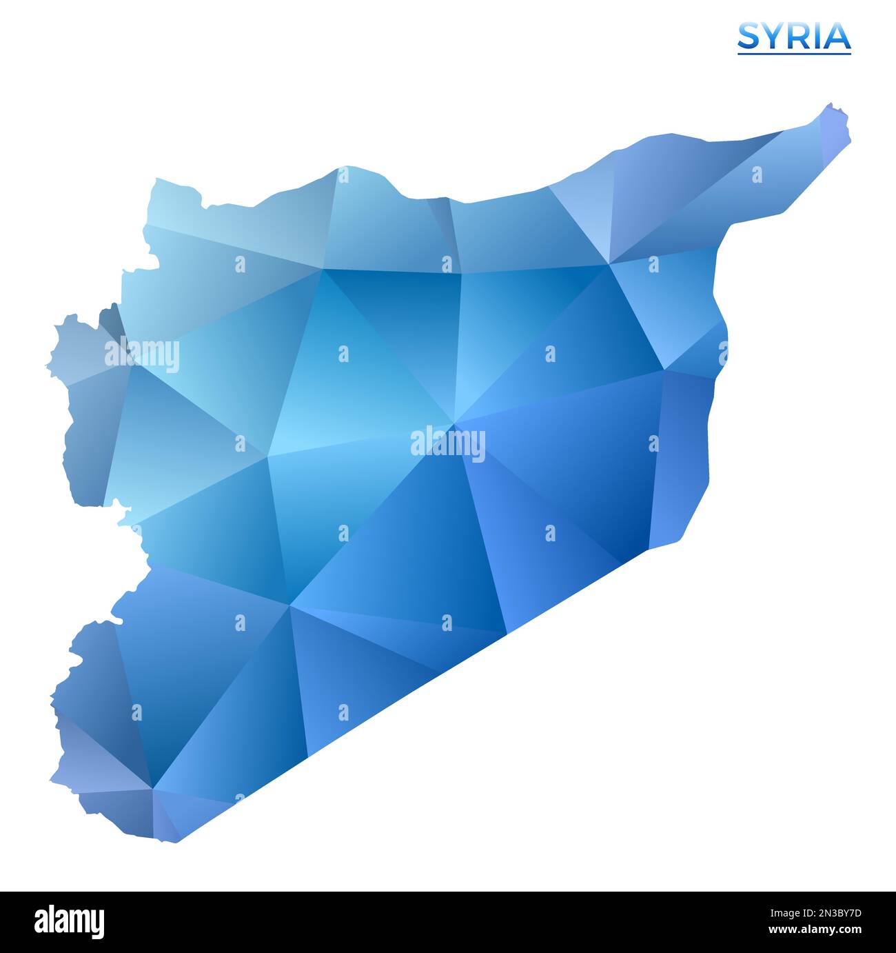 Syria polygonal map hi-res stock photography and images - Alamy