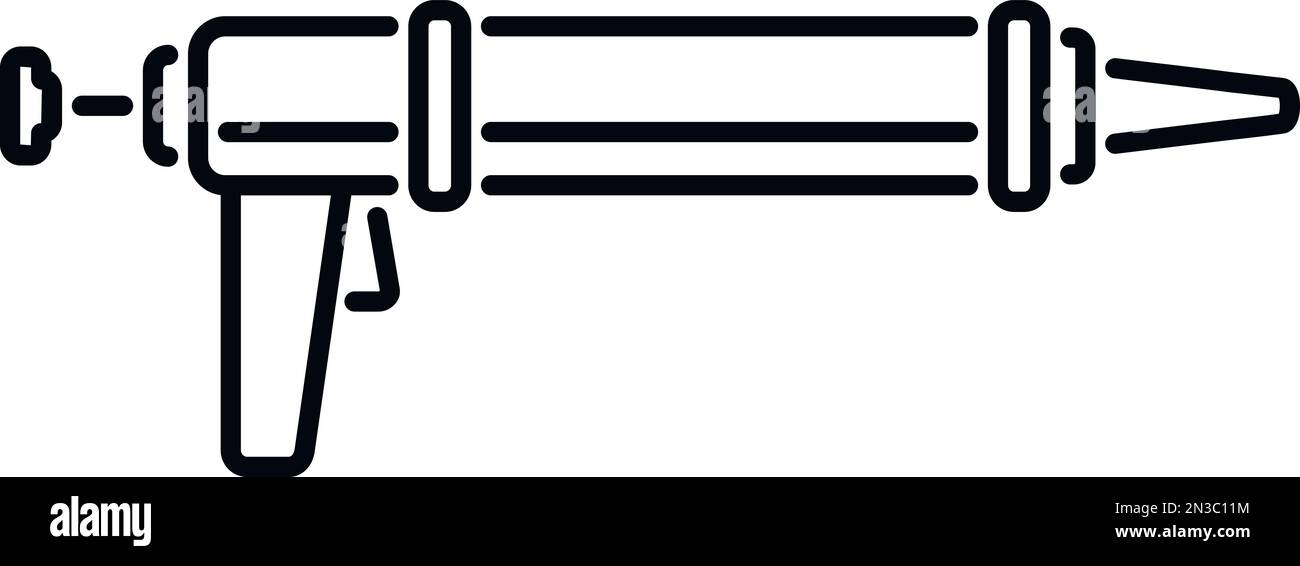 Applicator silicone caulk gun icon outline vector. Adhesive sealant ...