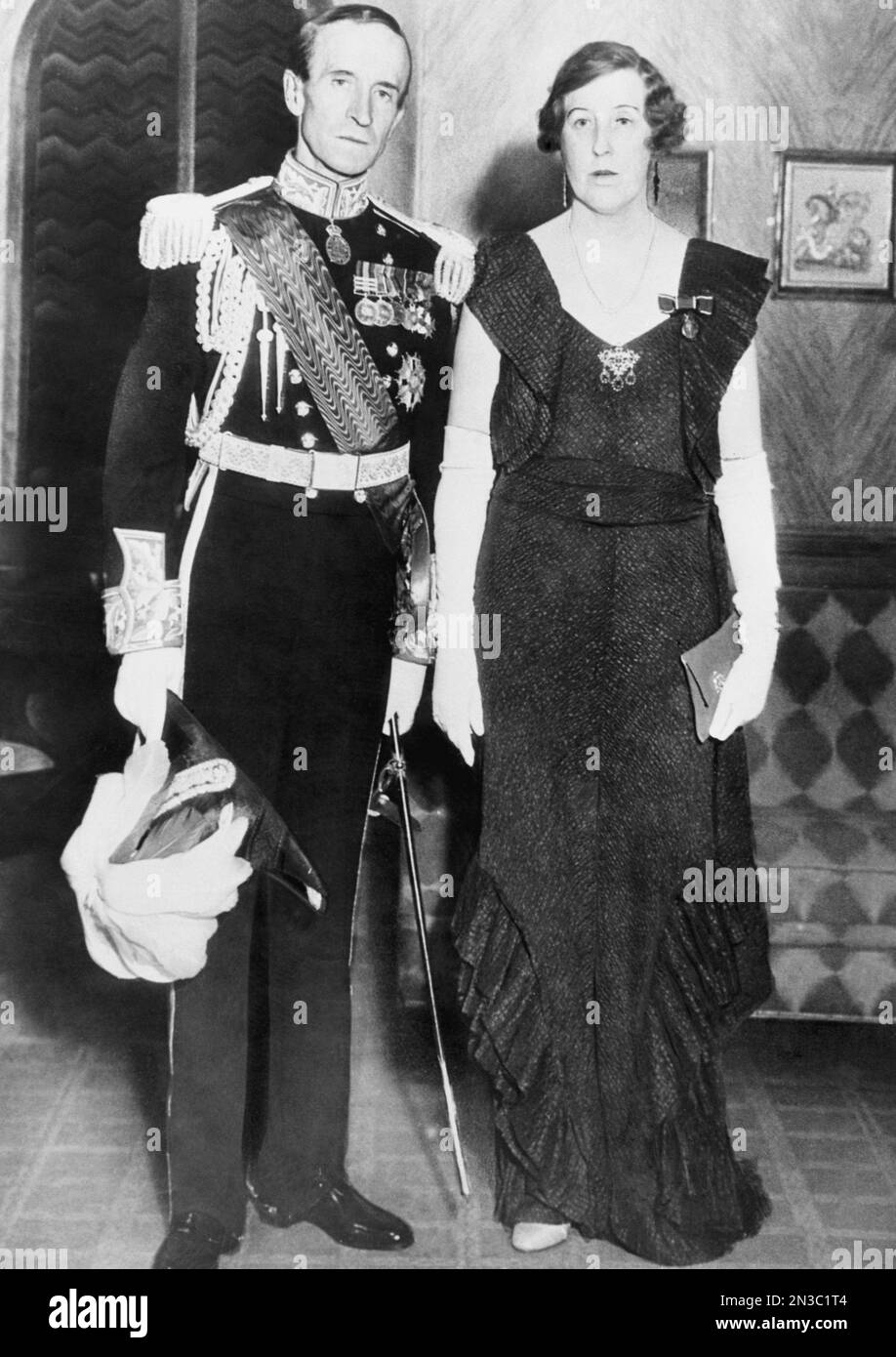 Lord Tweedsmuir, Canada's Governor-General, photographed in Quebec ...