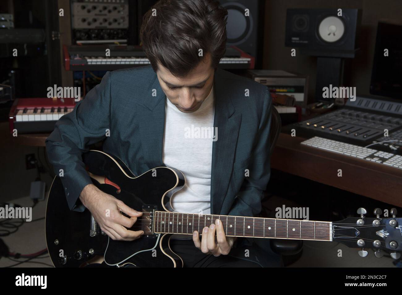 Mark Ronson seen at Jeff Bhasker Studio on Friday, December 12th, 2014 ...