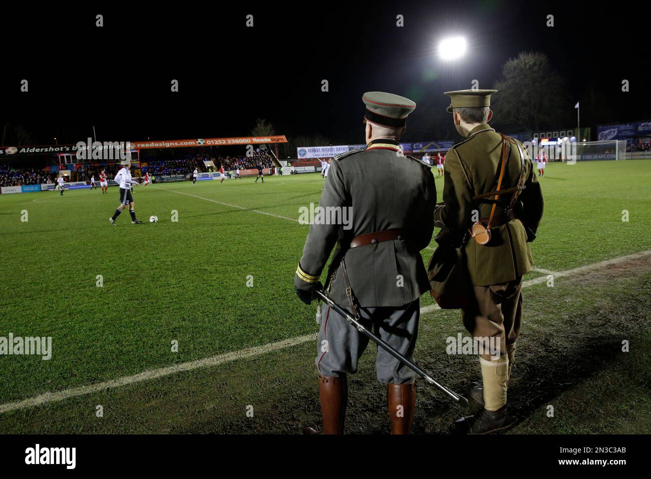 A British Army officer, right, and a German Armed Forces officer ...