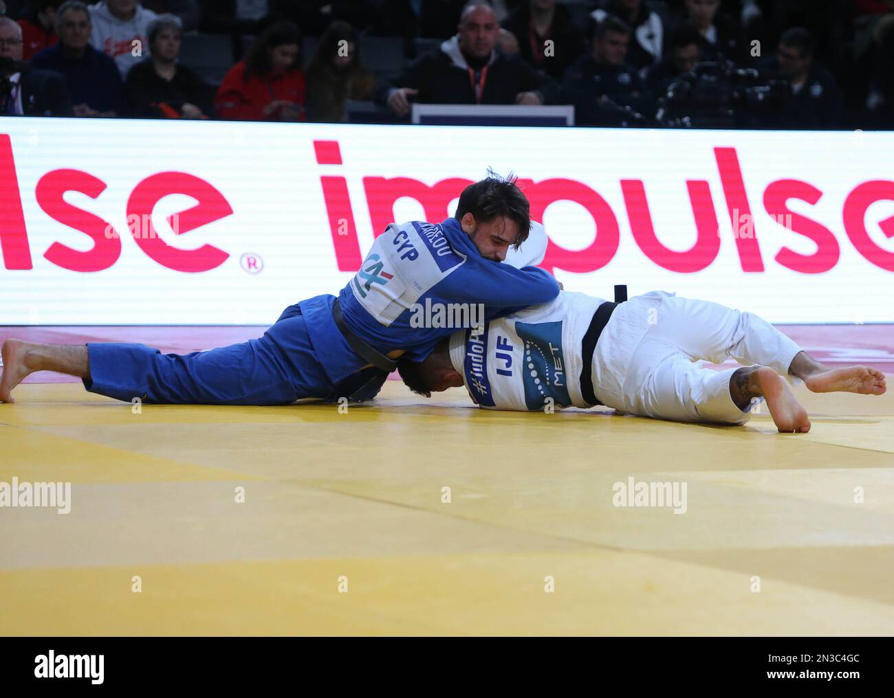 Kyprianos Andreou of Chypre and Daniel Cargnin of Brazil during the ...