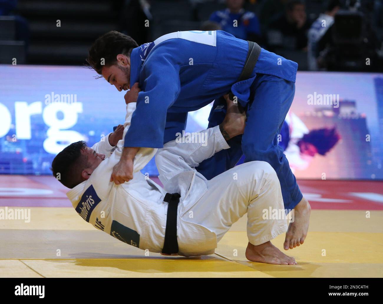 Kyprianos Andreou of Chypre and Daniel Cargnin of Brazil during the ...