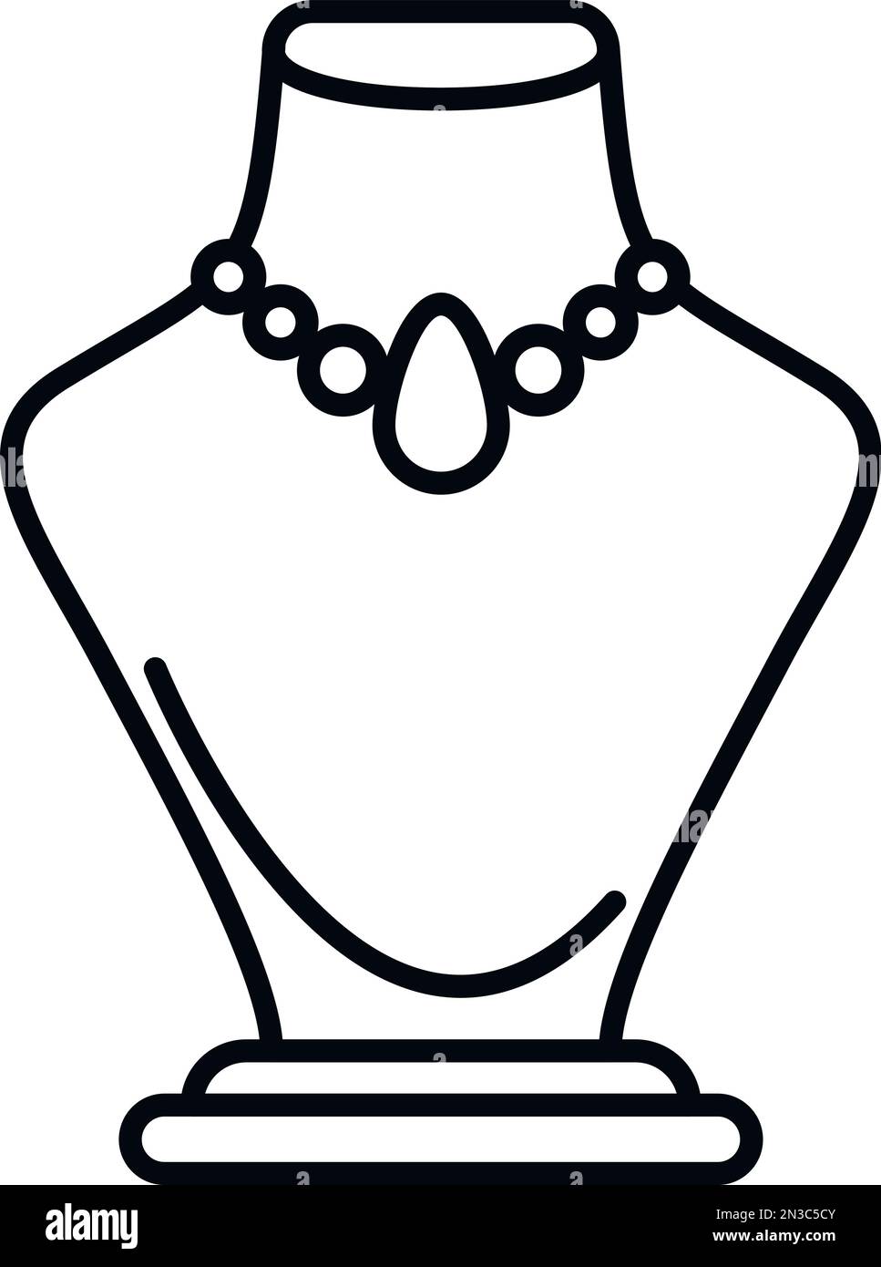 Necklace jewelry dummy icon outline vector. Fashion chain. Bracelet ...