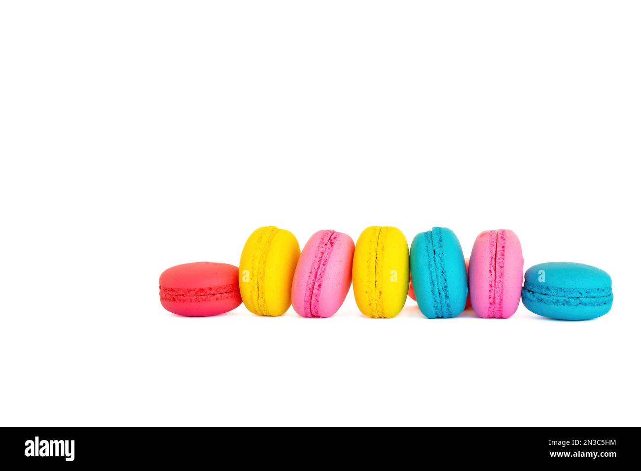 Three multicolored macarons on hi-res stock photography and images - Alamy