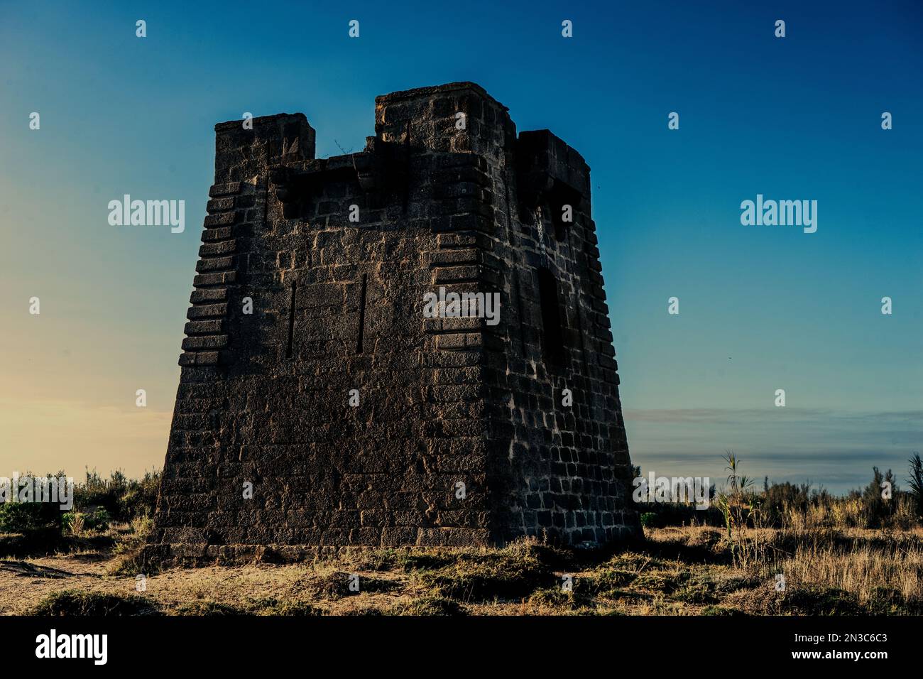 old watchtower from the napolionic era on the french mediterranean ...