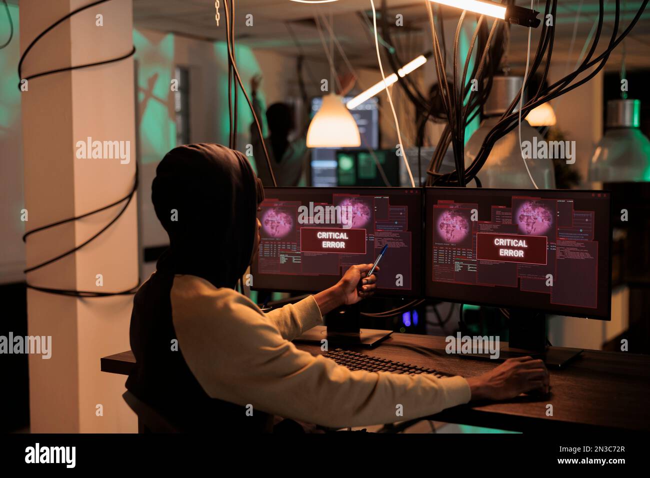Cyber attack man writing hi-res stock photography and images - Alamy