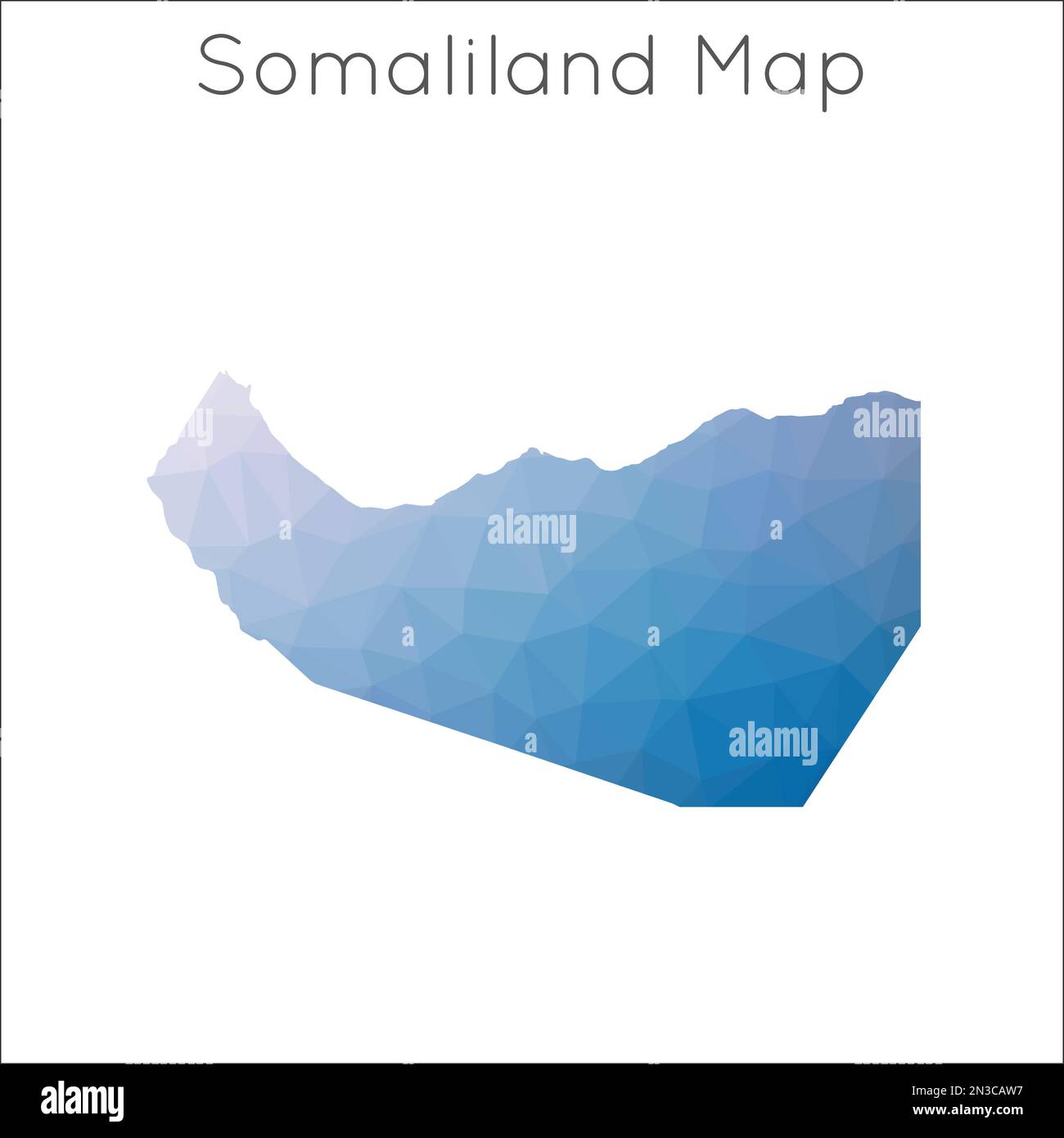 Low Poly map of Somaliland. Somaliland geometric polygonal, mosaic ...