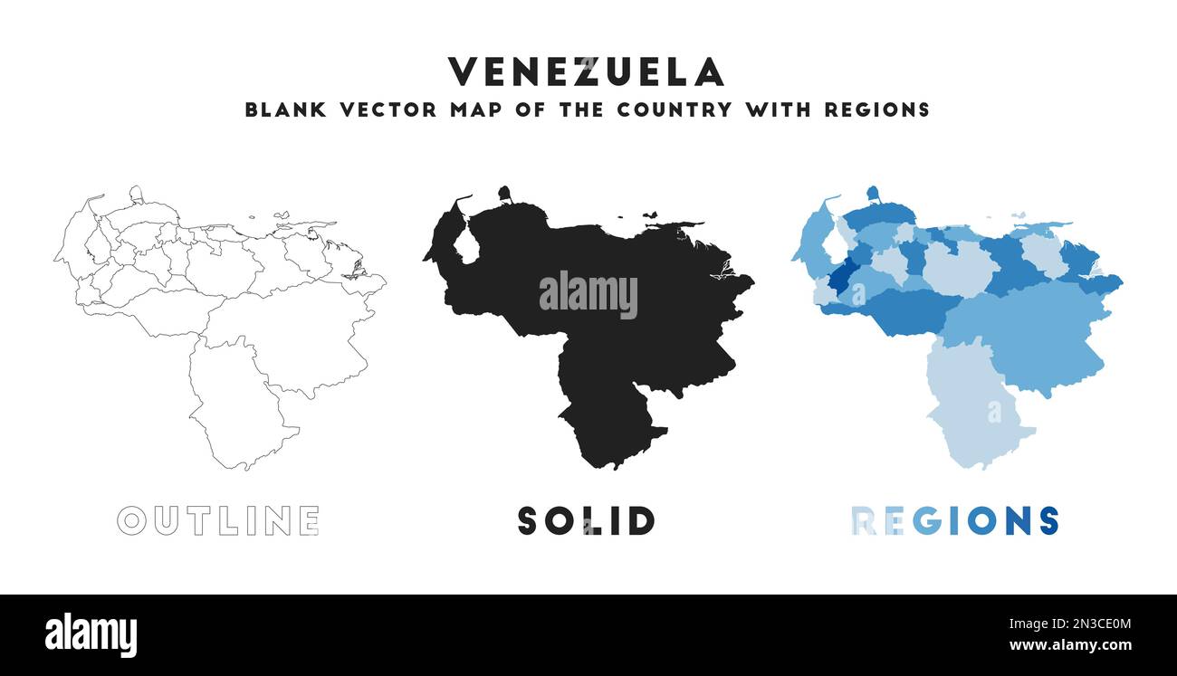 Venezuela map. Borders of Venezuela for your infographic. Vector ...