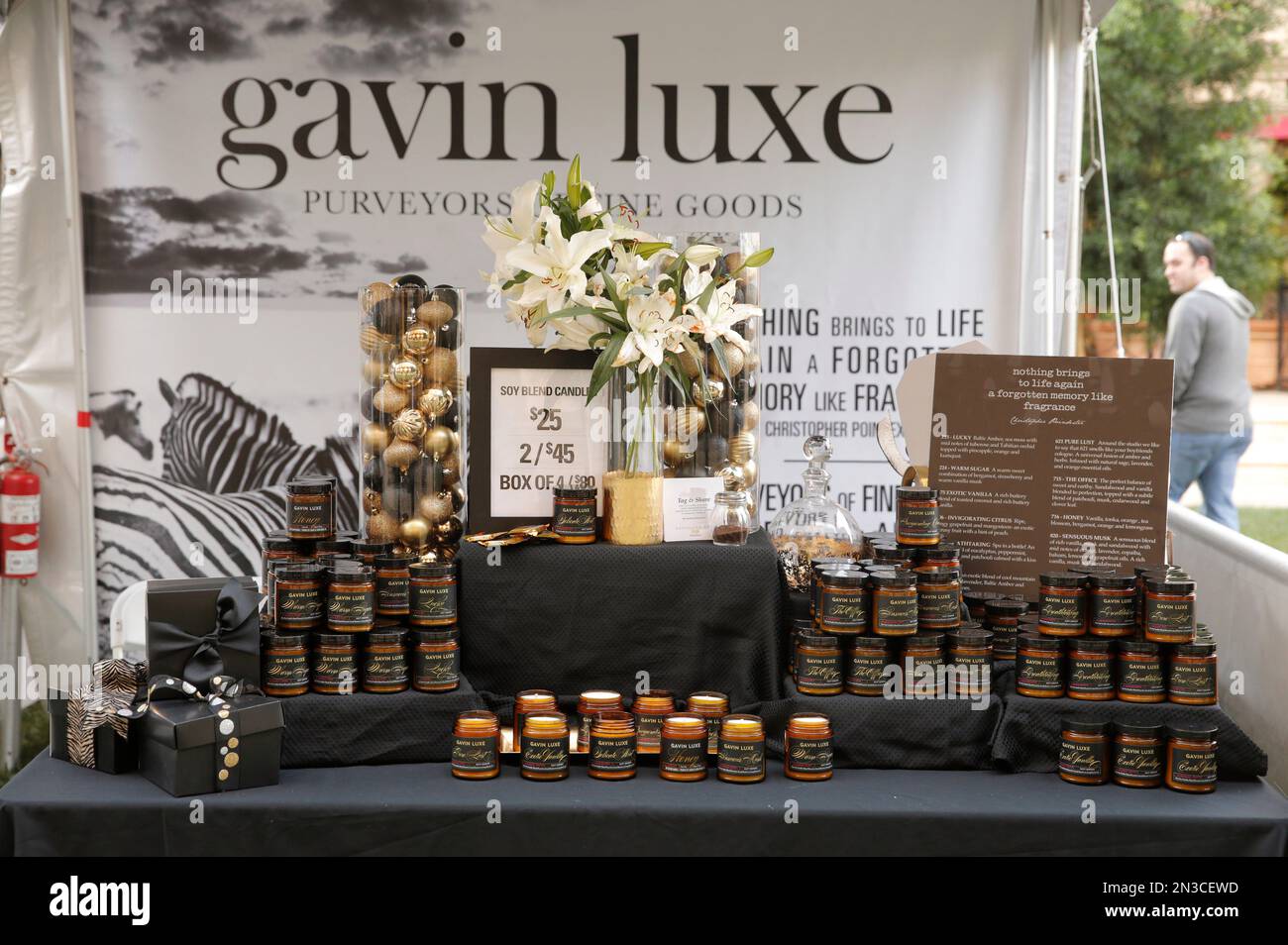 Gavin Luxe & Co. Booth at the Beverly Hills Holiday Bazaar on Sunday ...