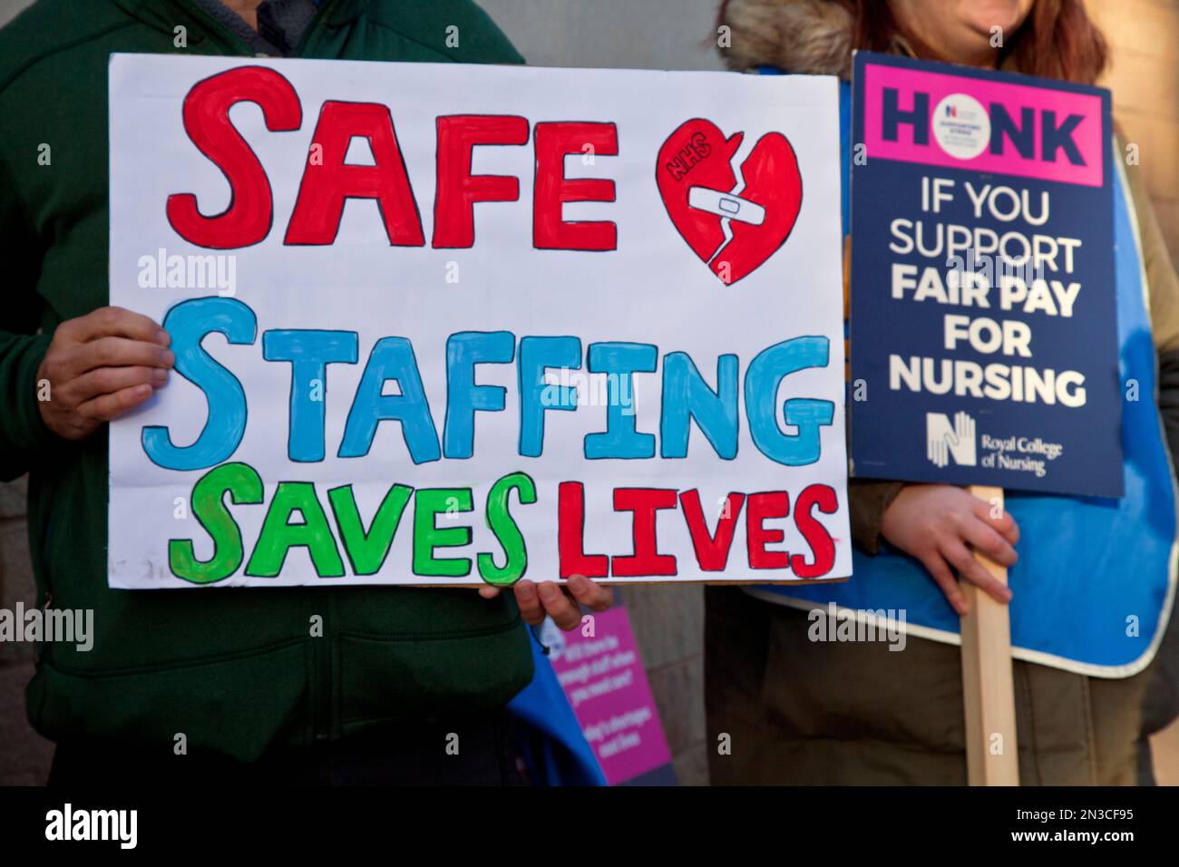 Nurses on the picket line outside Sheffield Children's Hospital, 6th ...