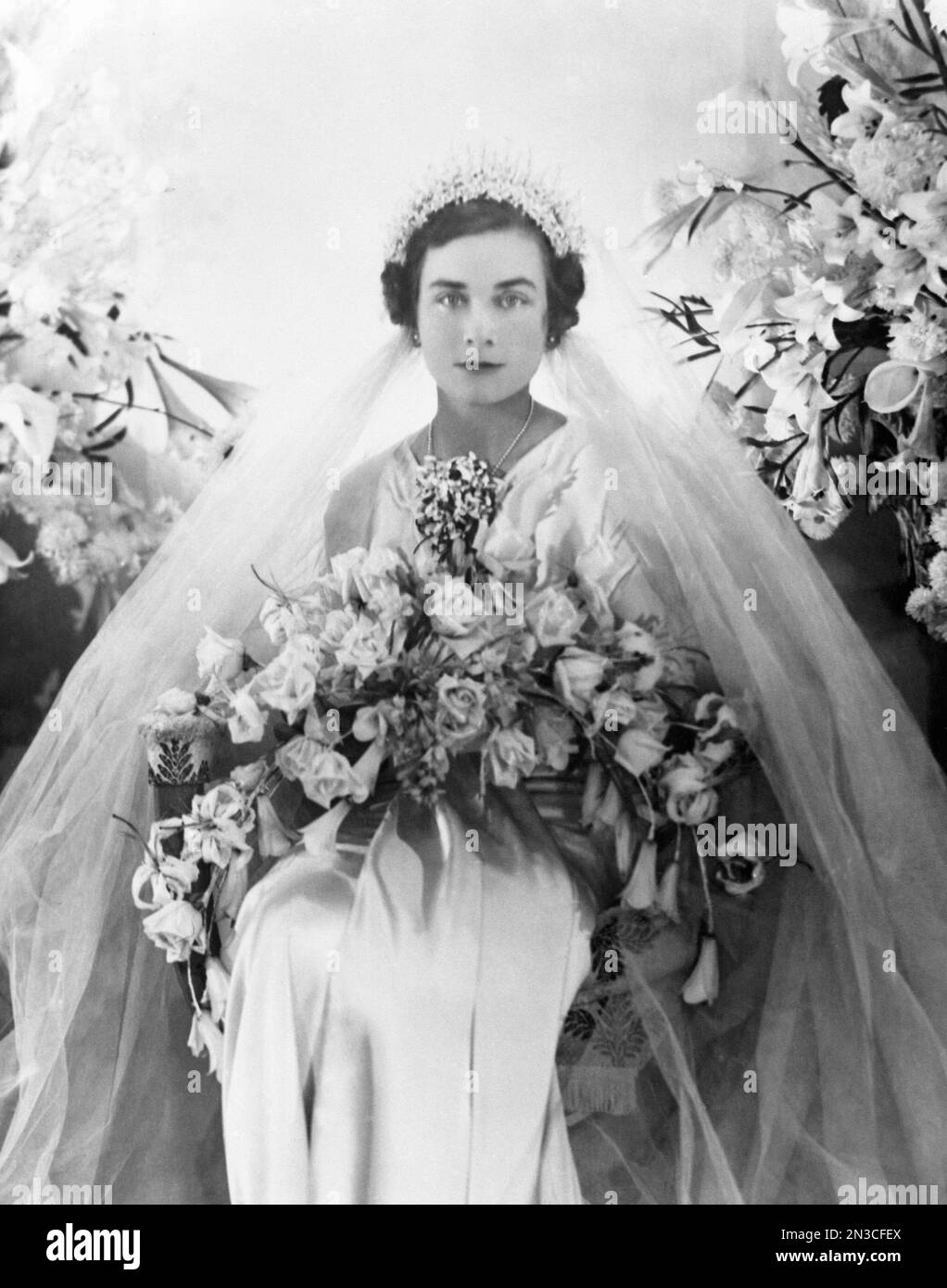 Lady Alice Montagu-Scott, photographed in her bridal gown the day ...