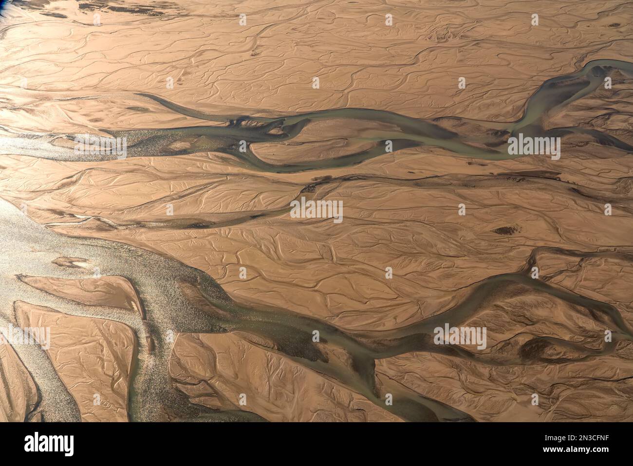 The Slim's River that flows out of Kluane National Park, Yukon as seen ...