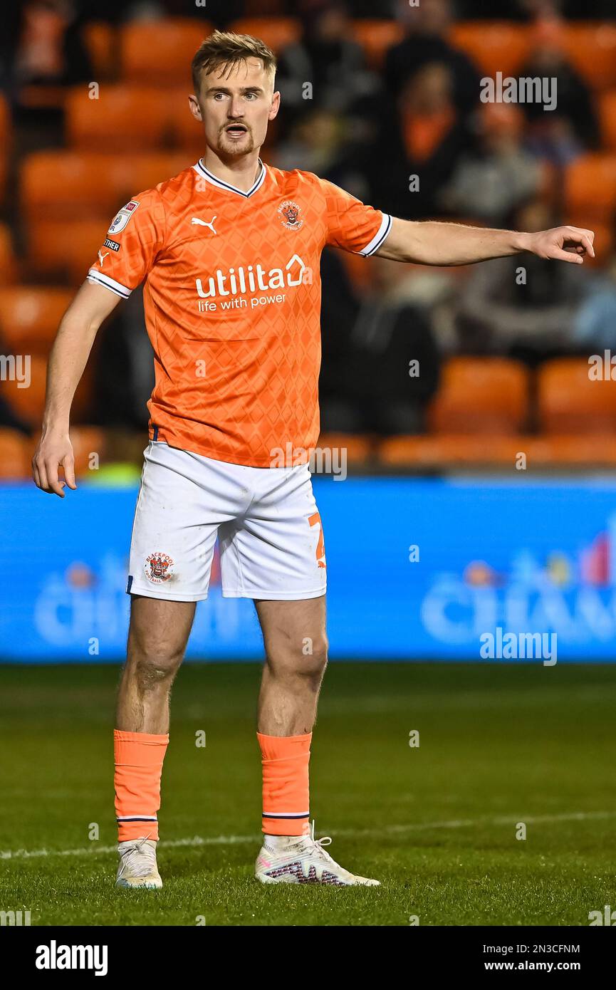 Callum Connolly #2 of Blackpool during the Sky Bet Championship match ...