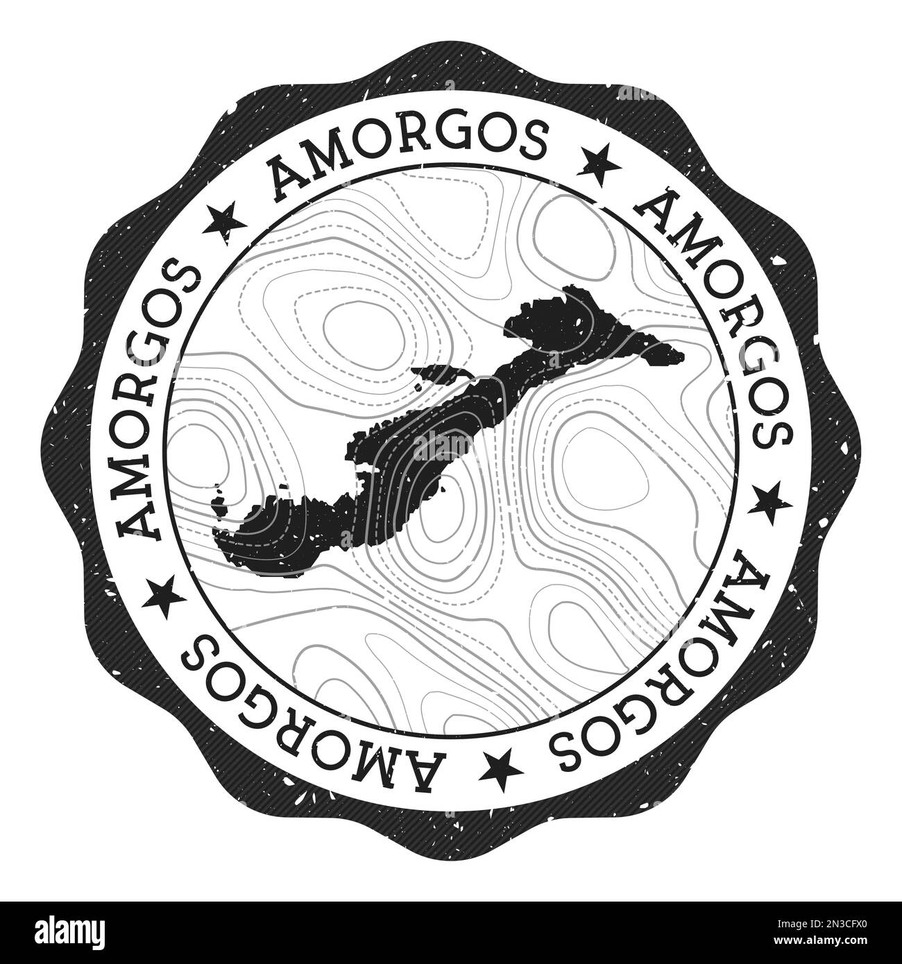 Amorgos map hi-res stock photography and images - Alamy