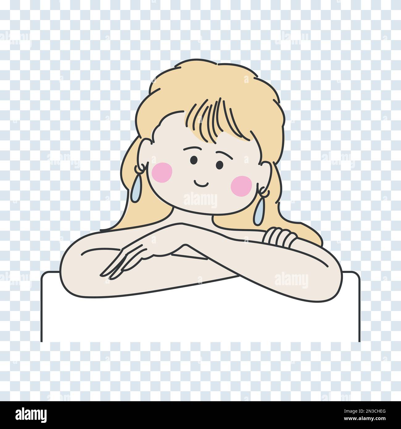 Cartoon woman folded arms Stock Vector Images - Alamy