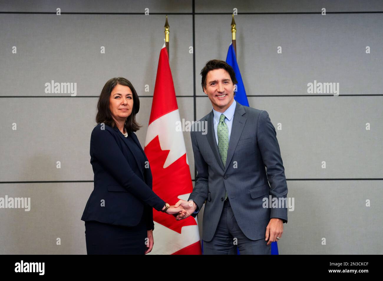 Prime Minister Justin Trudeau meets with Alberta Premier Danielle Smith ...