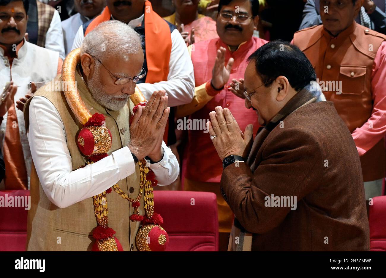 NEW DELHI, INDIA - FEBRUARY 7: Prime Minister Narendra Modi being ...