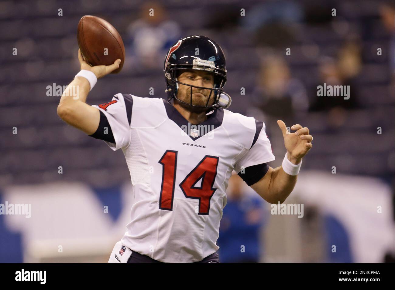 Houston Texans quarterback Ryan Fitzpatrick throws before an NFL ...