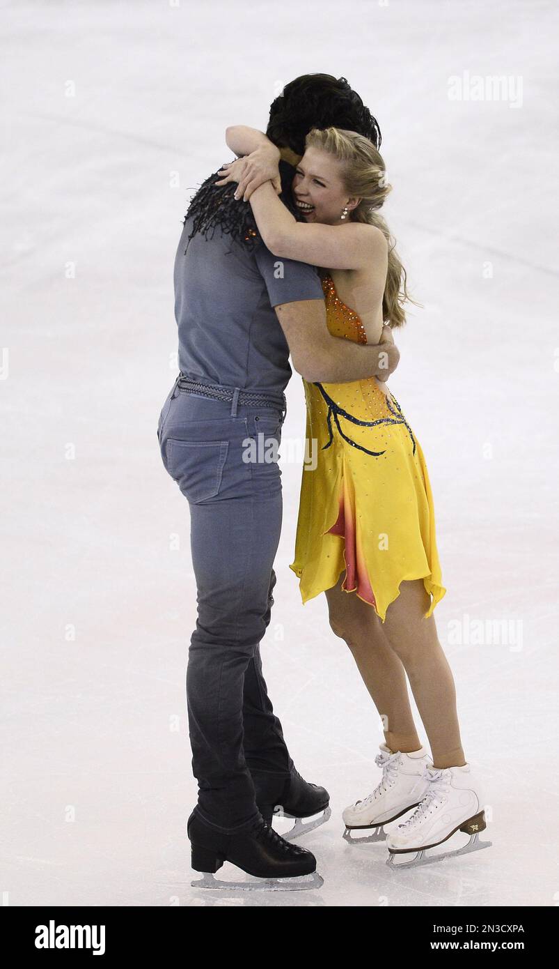 Kaitlyn Weaver and Andrew Poje, of Canada, during their Ice Dance Free ...