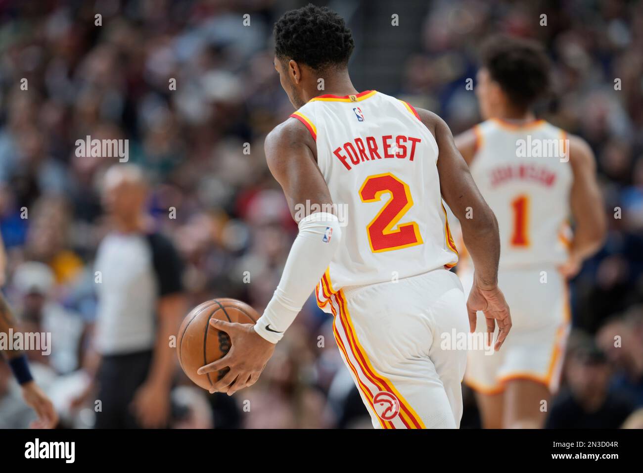 Atlanta Hawks guard Trent Forrest (2) in the second half of an NBA ...