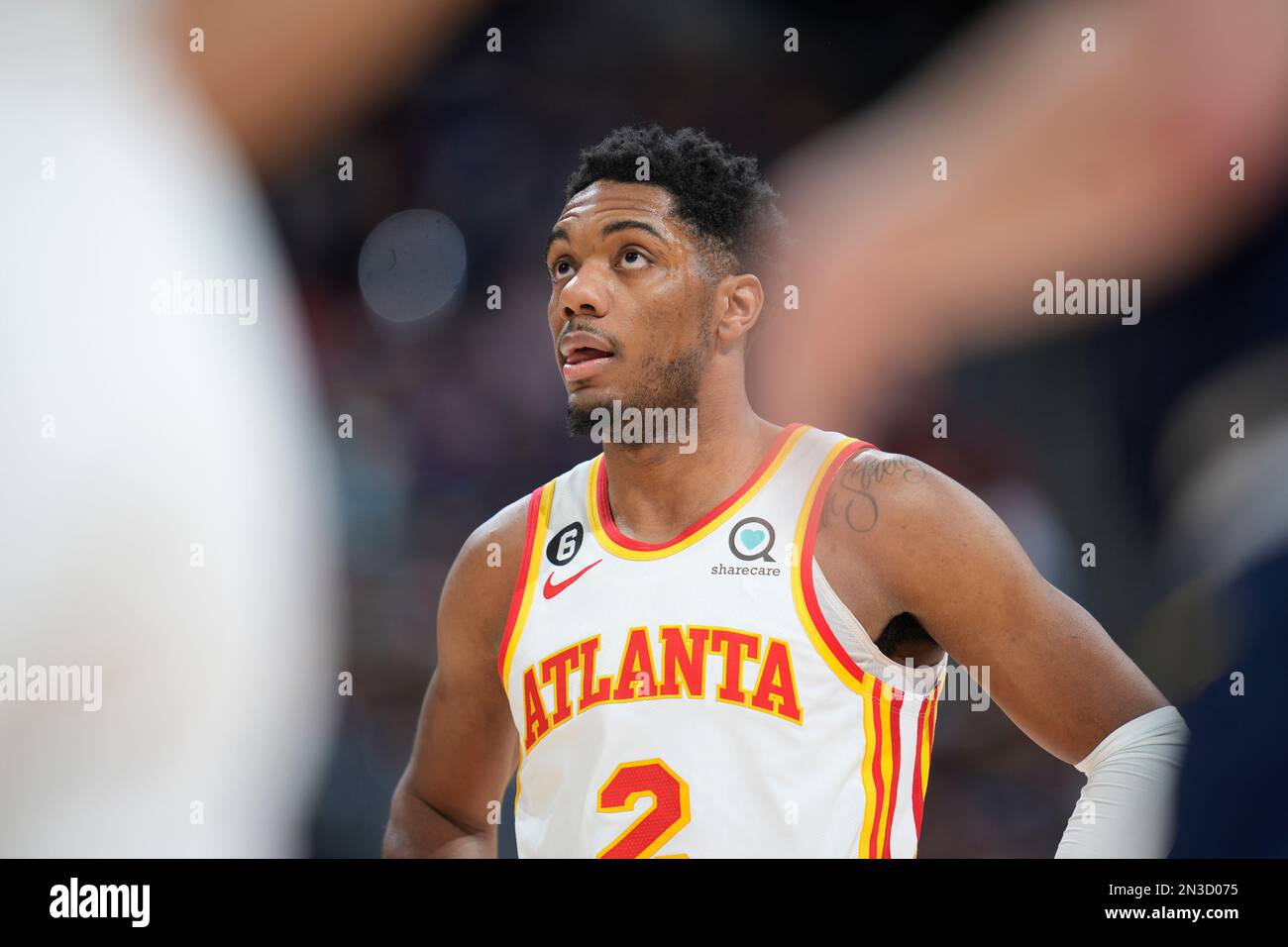 Atlanta Hawks guard Trent Forrest (2) in the first half of an NBA ...