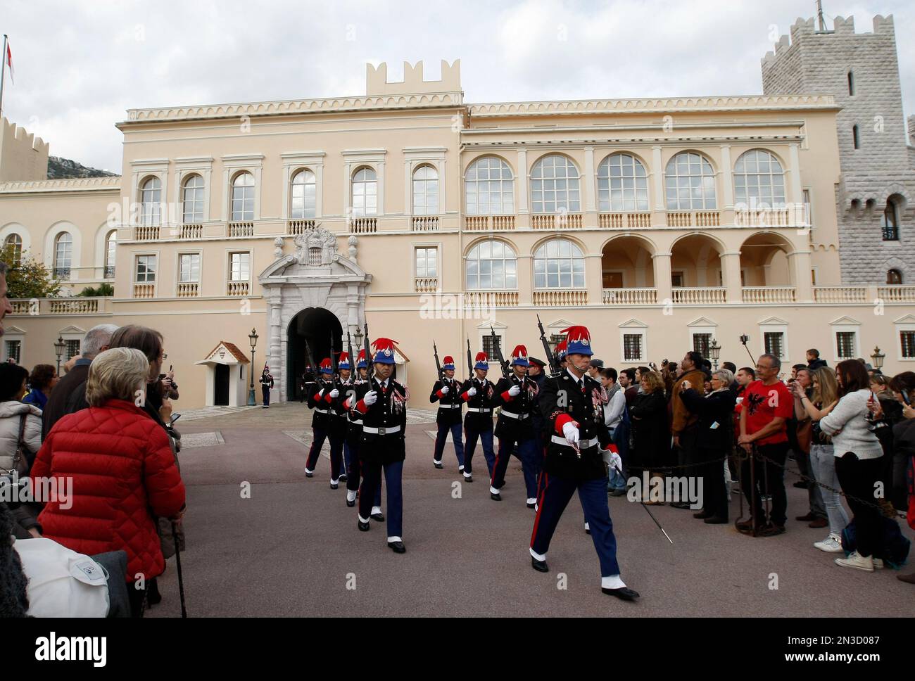 The changing of the guard at the Royal Palace of Monaco, Saturday, Dec ...