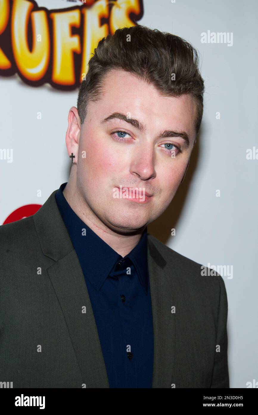 Sam Smith poses in the Z100 Jingle Ball press room at Madison Square ...