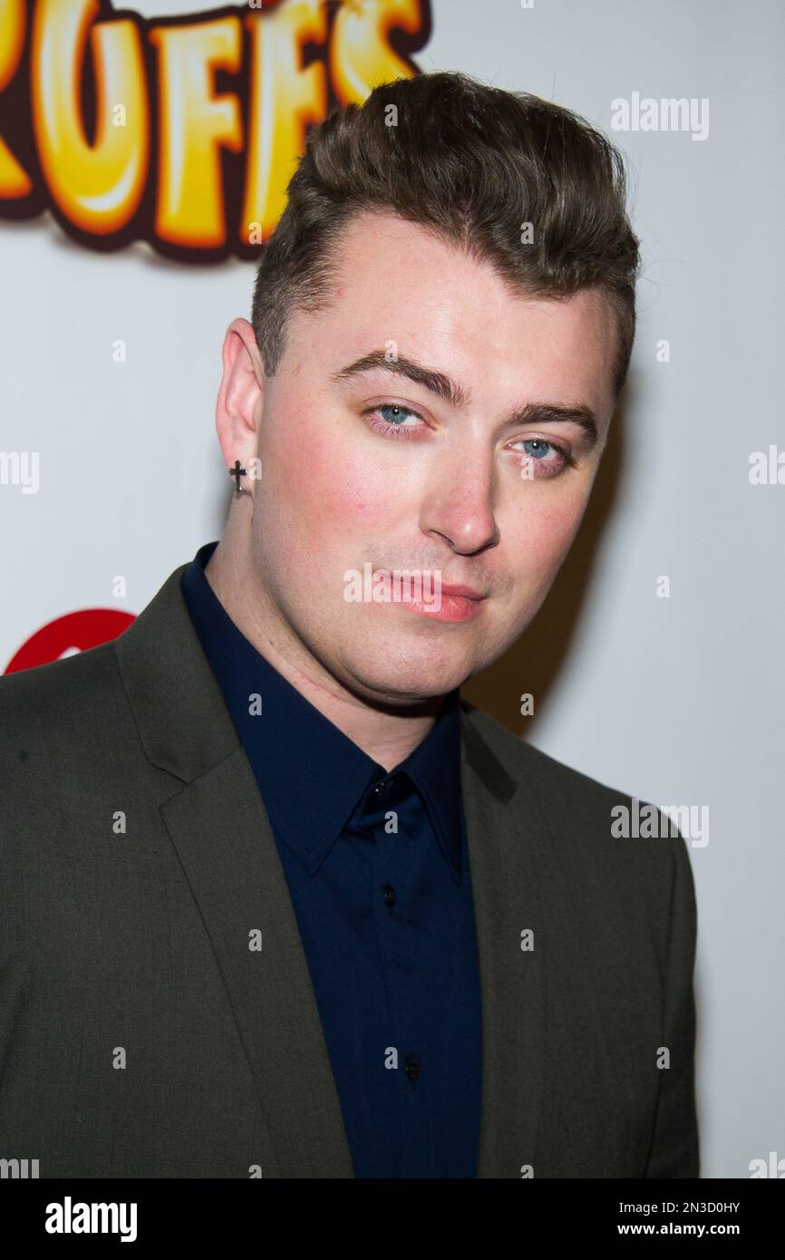 Sam Smith poses in the Z100 Jingle Ball press room at Madison Square ...